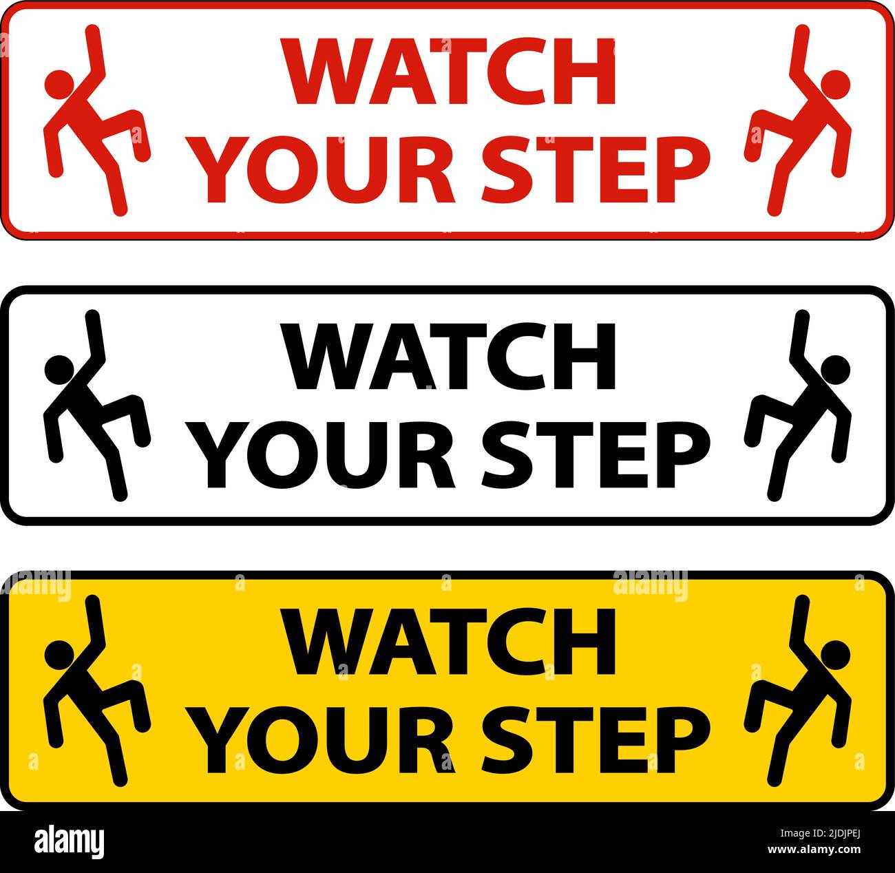 Watch Your Step Floor Sign On White Background Stock Vector Image & Art ...