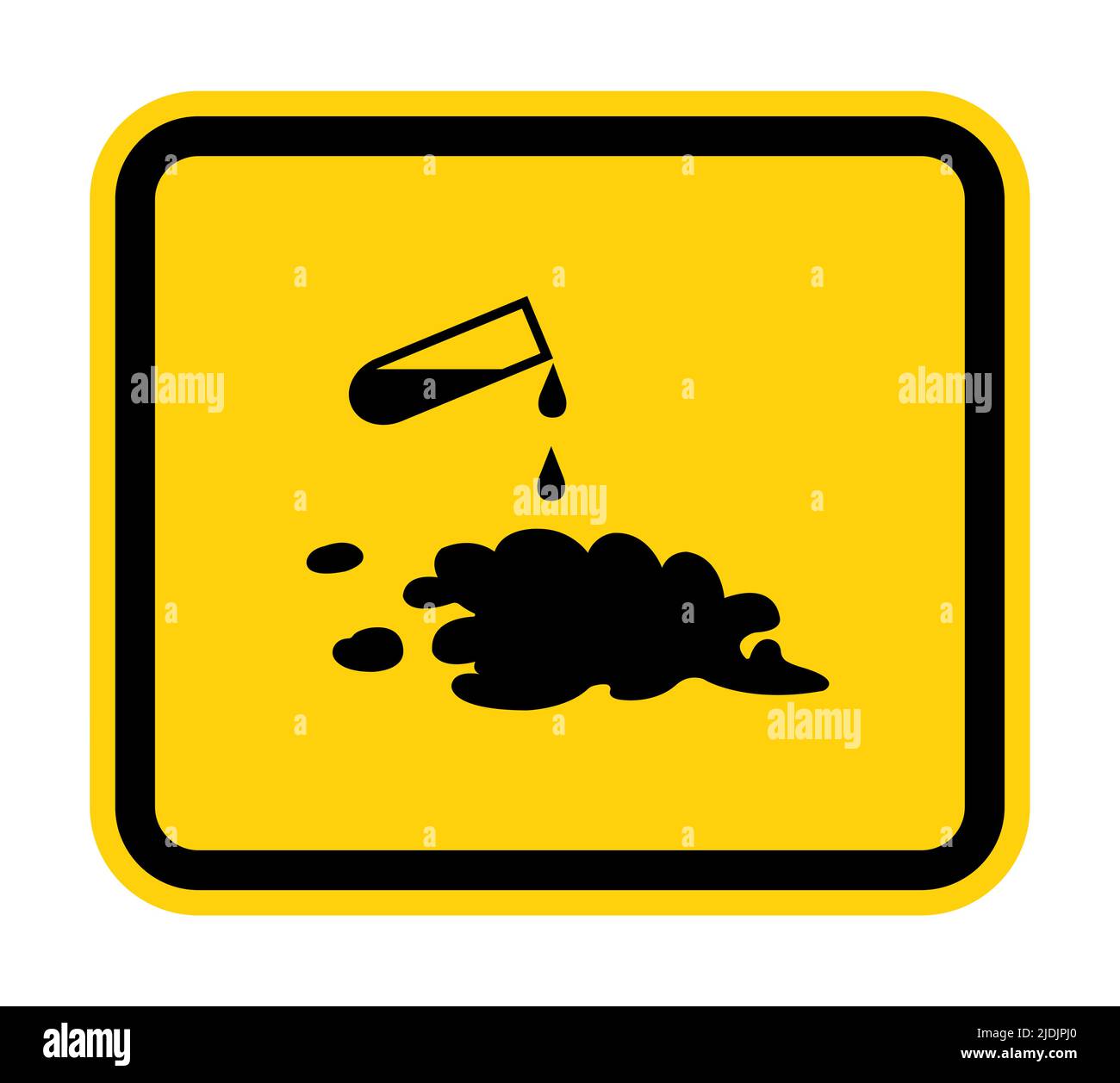 Beware Chemical Spill Symbol Sign Isolate On White Background,Vector ...