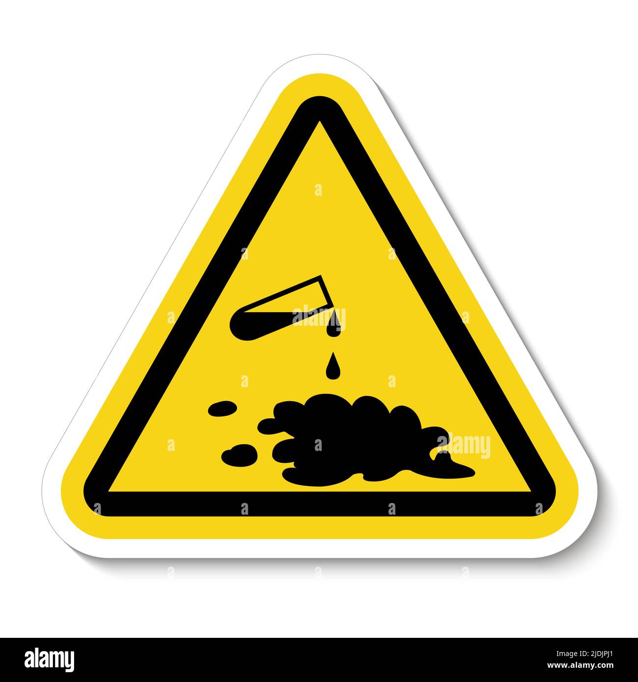 Beware Chemical Spill Symbol Sign Isolate On White Background,Vector ...