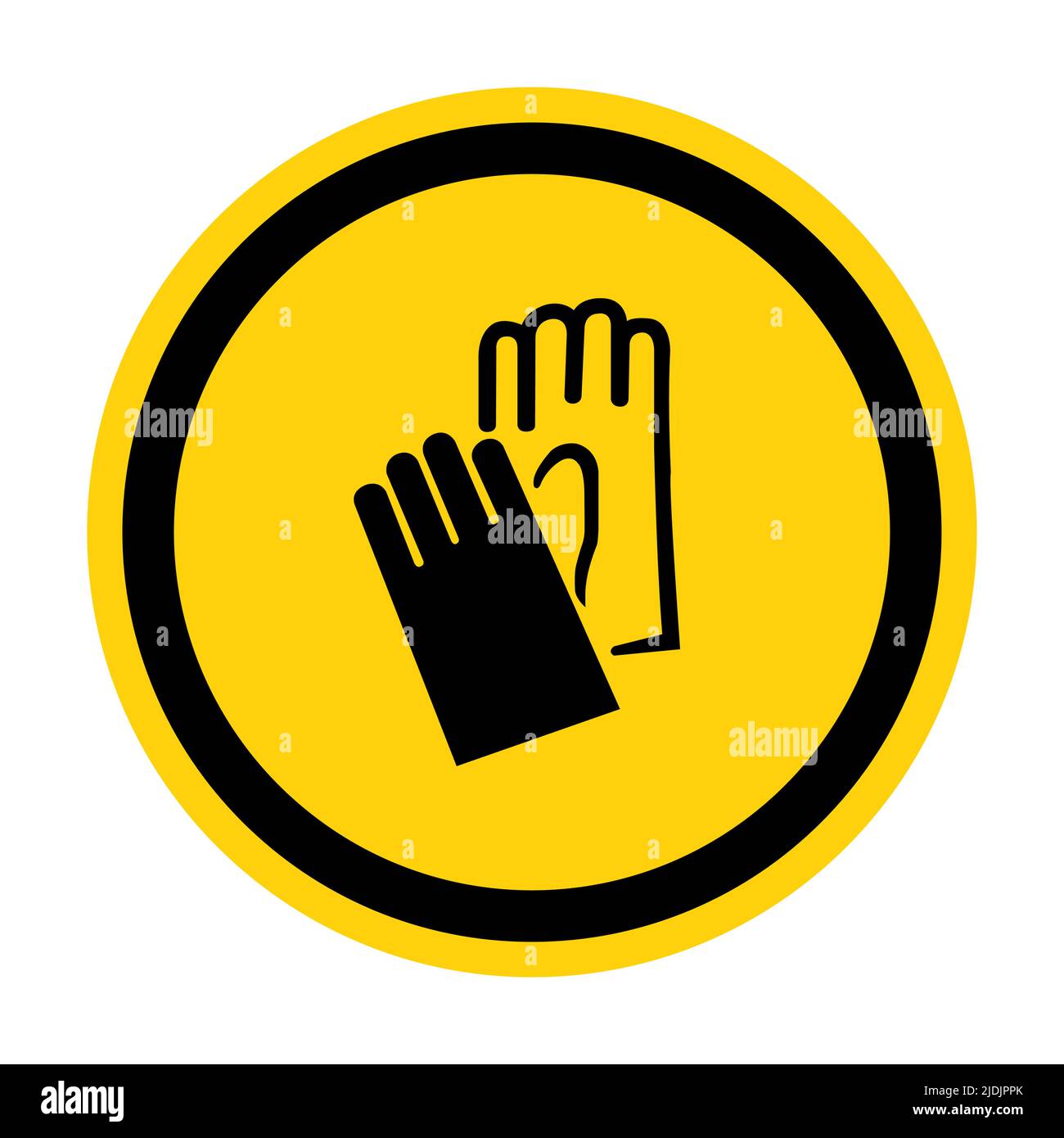 Symbol Wear Hand Protection sign Isolate On White Background,Vector ...