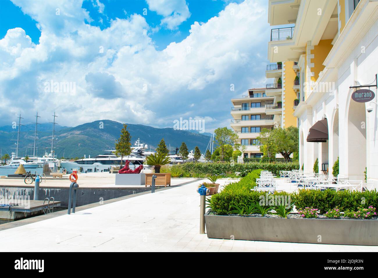 Tivat, Montenegro - May 28, 2022: Landscape of the Porto Montenegro ...