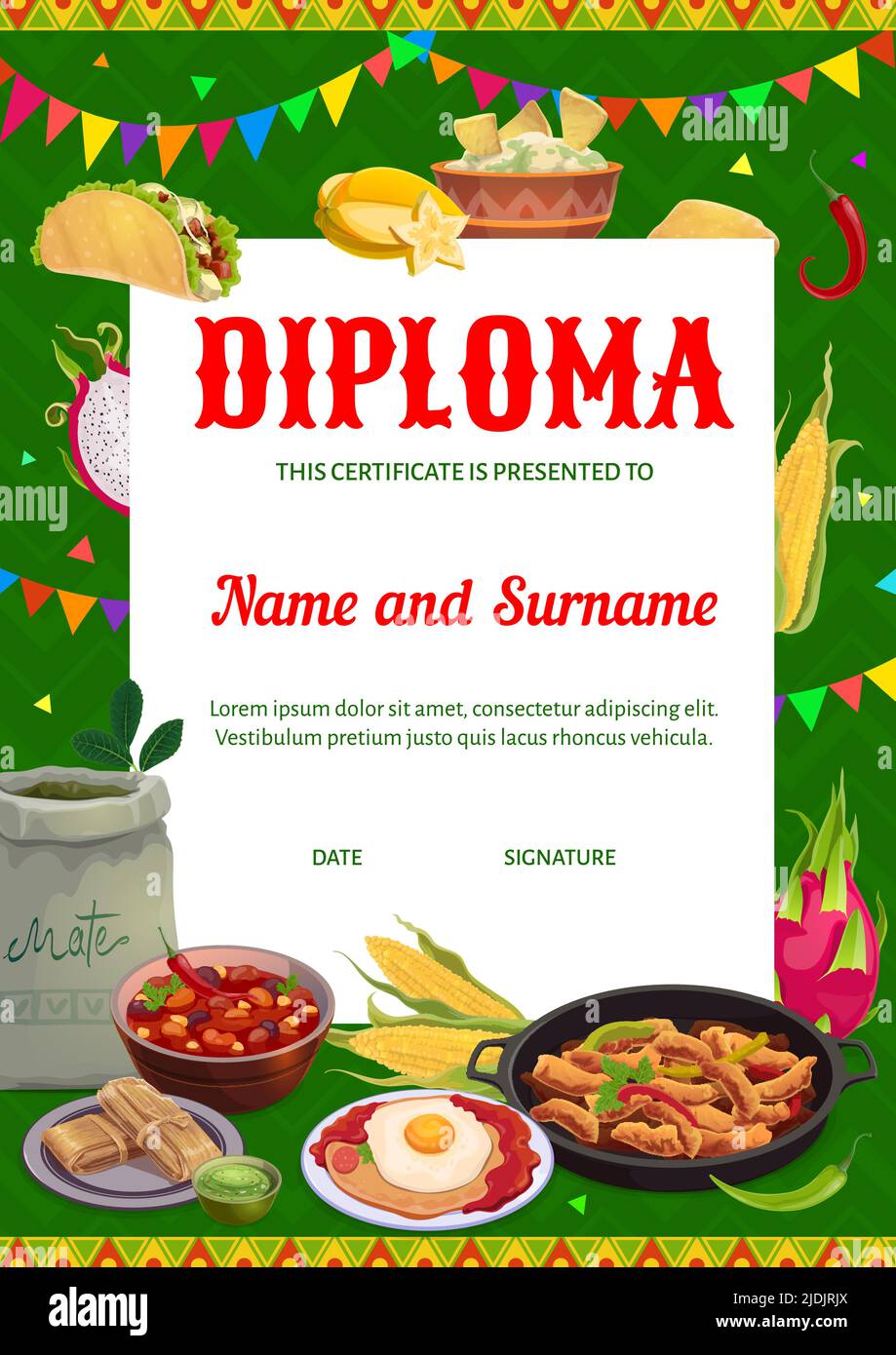 School mexico food Stock Vector Images - Alamy