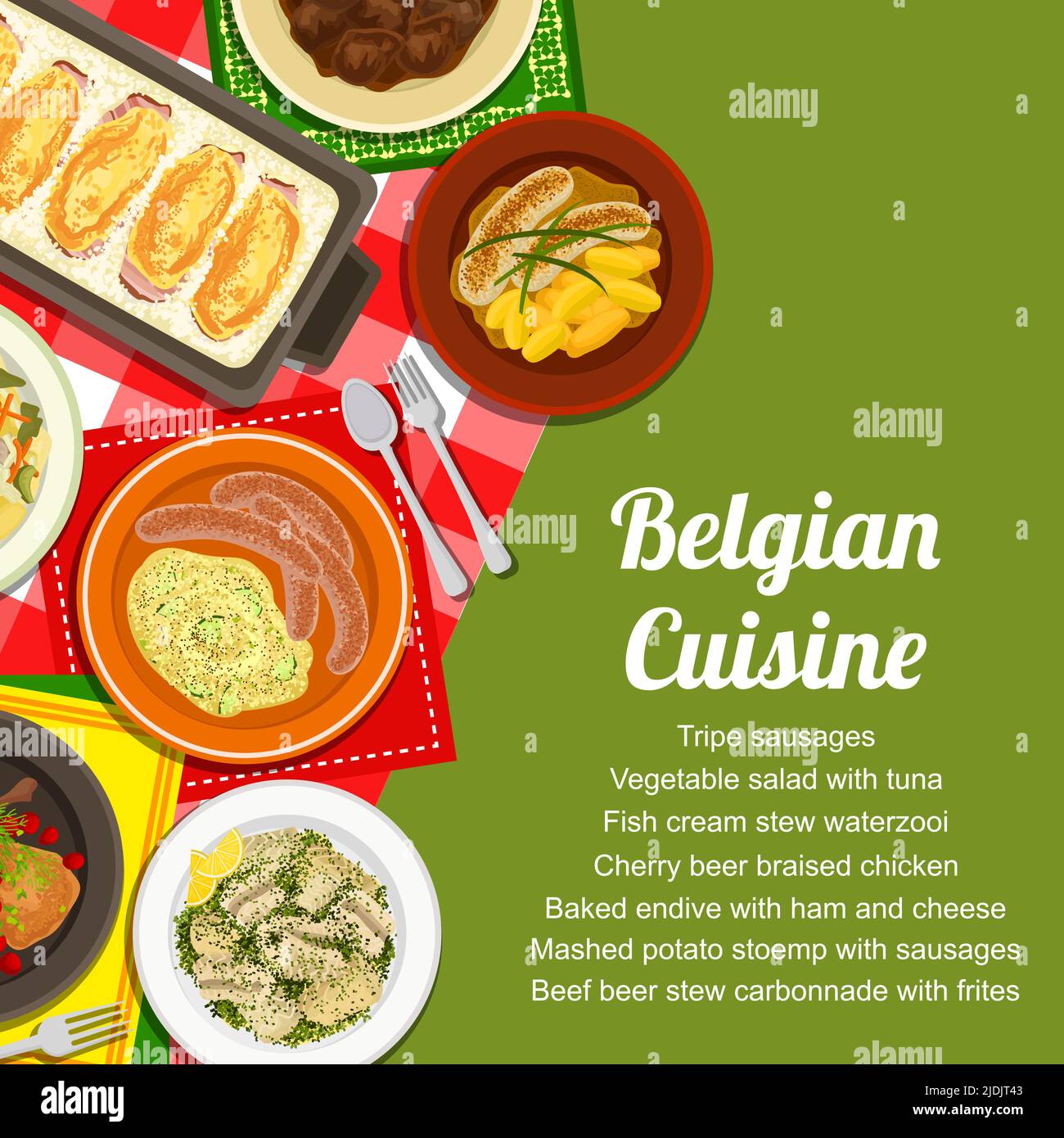 Belgian cuisine menu cover hi-res stock photography and images - Alamy