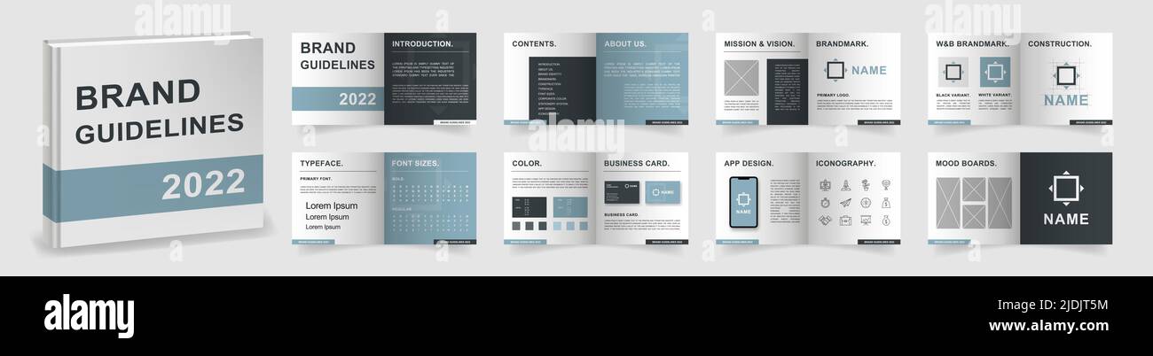Brand Guidelines template. Minimal Turquoise Logo Guideline template ...