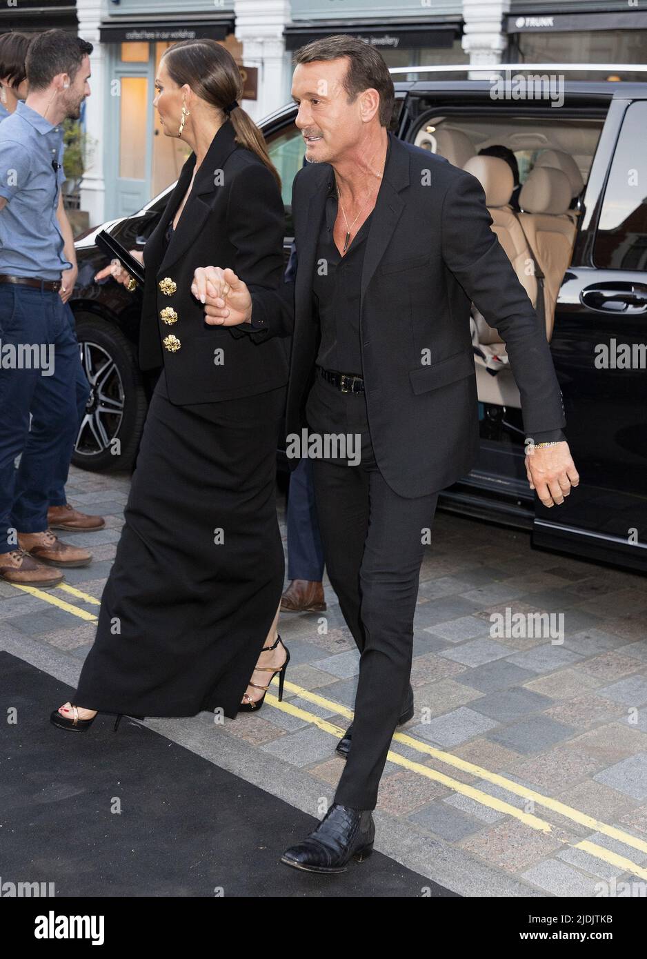 Tim McGraw and Faith Hill arriving for the VIP dinner to celebrate the ...