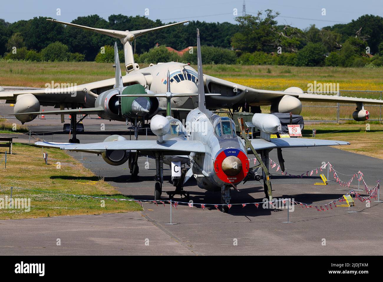 An F6 Electric Lightning pictured with other static aircraft at the ...