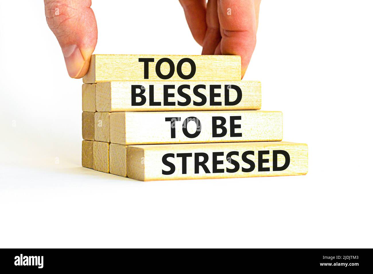 Too blessed to be stressed symbol. Concept words Too blessed to be ...