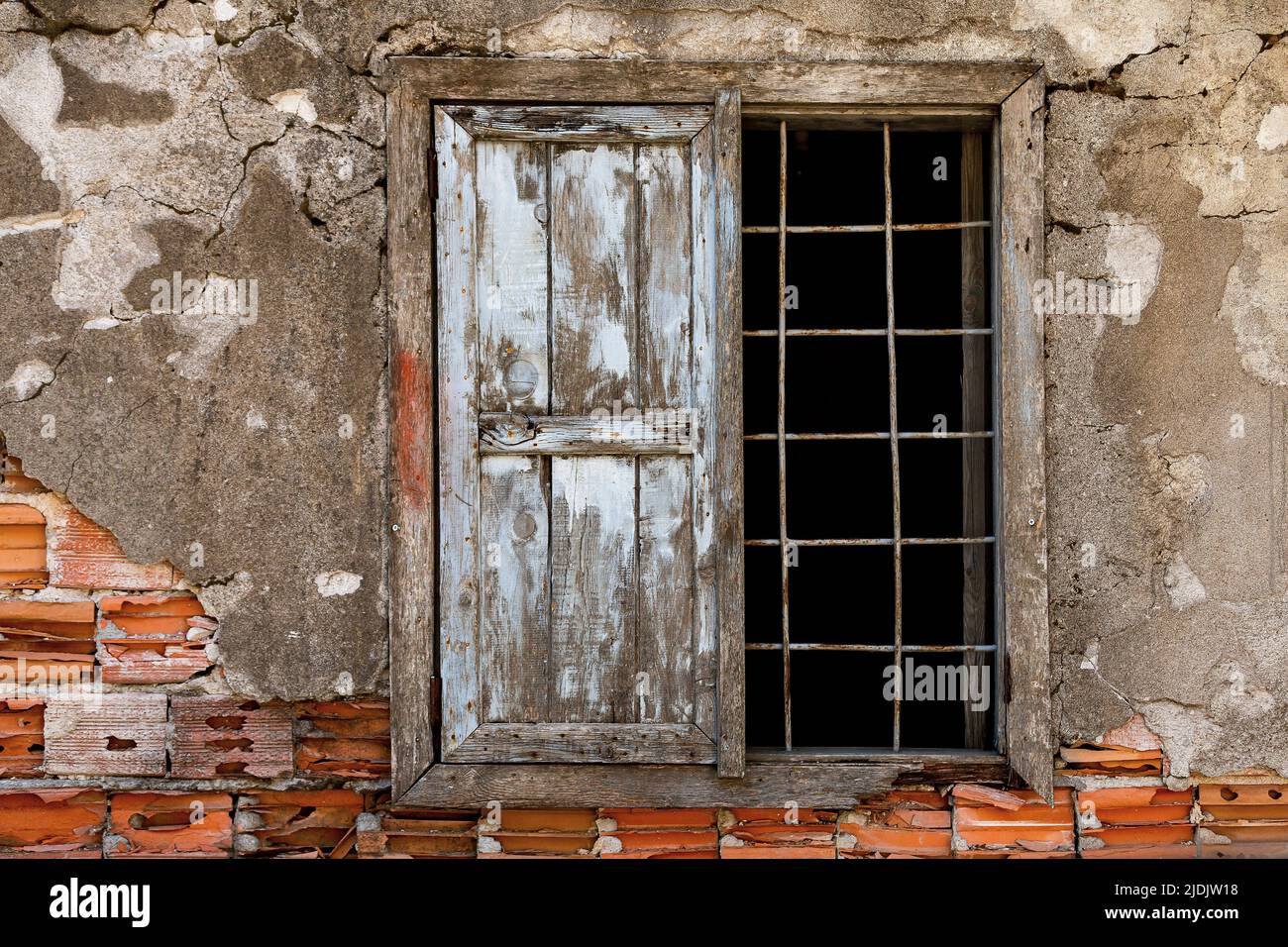 Window and iron window bars of an old house in Turkey Stock Photo - Alamy