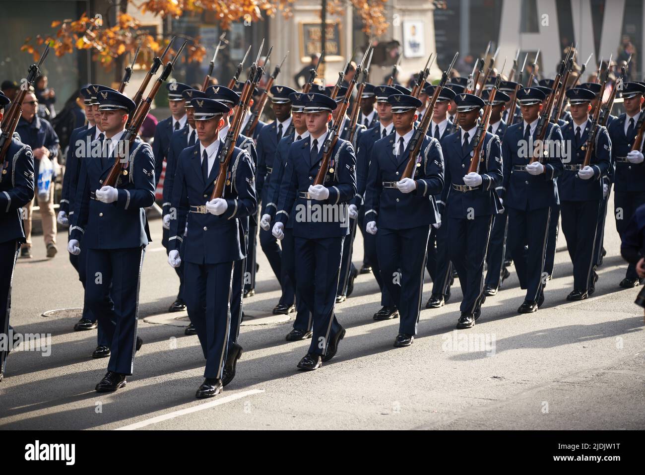 Manhattan, New York,USA - November 11. 2019: US Air Force Airmen ...