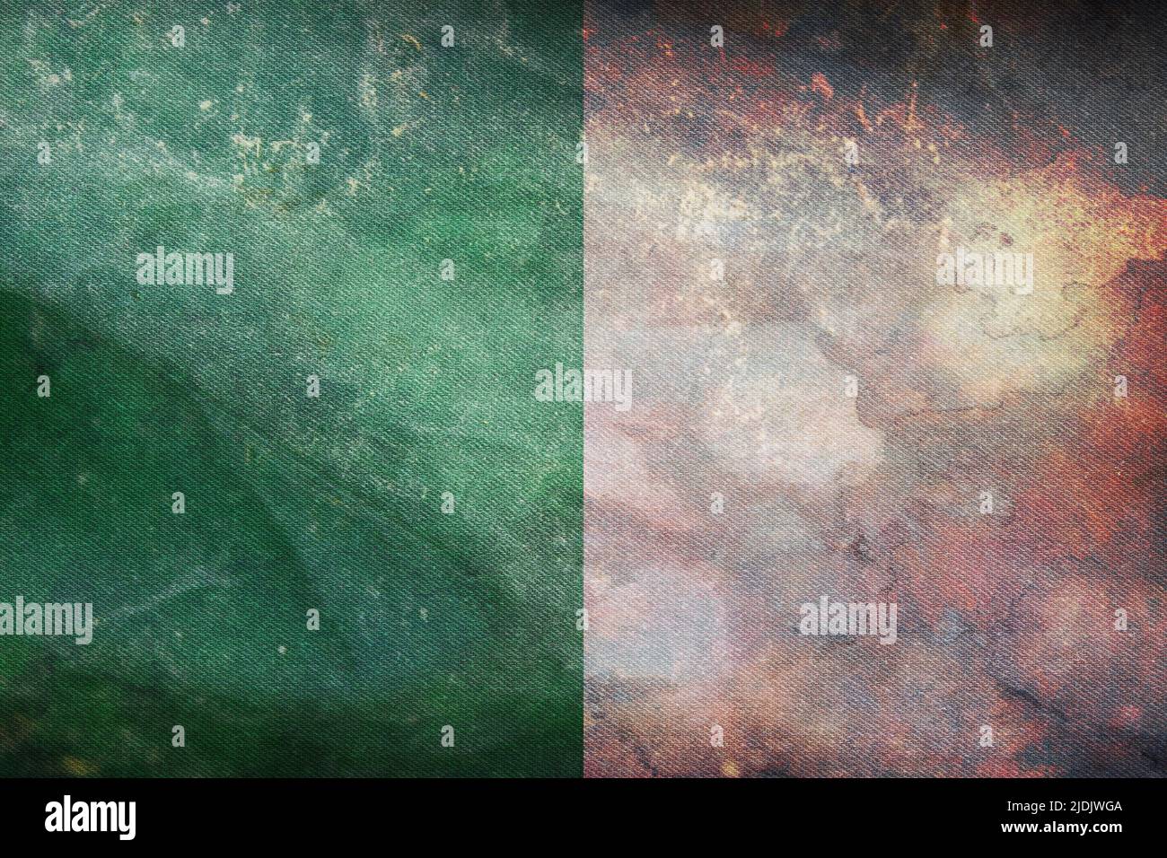 Top view of retro flag Vorst, Belgium with grunge texture. Belgian ...
