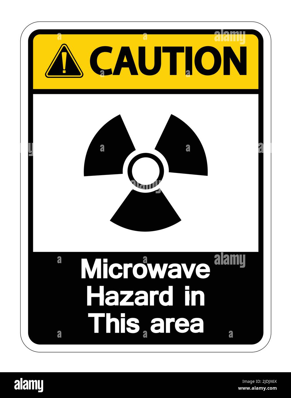 Caution Microwave Hazard Sign on white background,Vector illustration ...