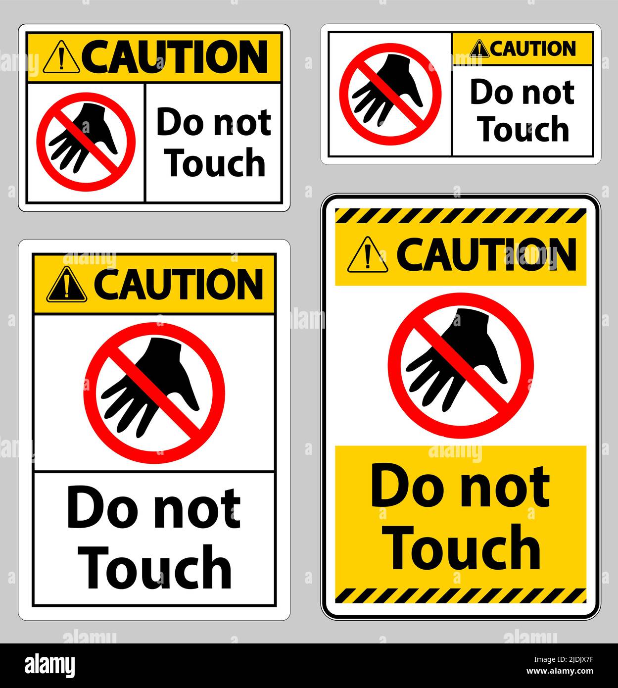Caution sign do not touch and please do not touch Stock Vector Image ...