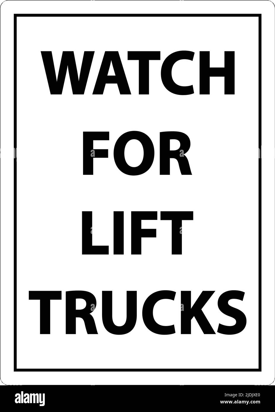 2-Way Watch For Lift Trucks Sign On White Background Stock Vector Image ...