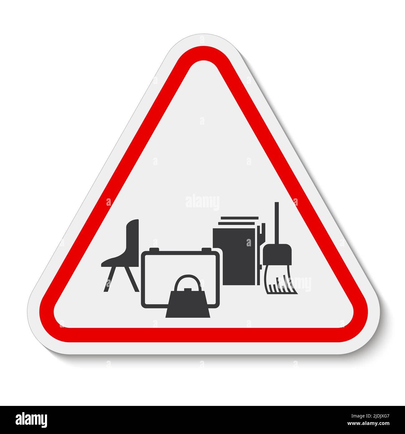 Keep Area Clear Symbol Sign On White Background Stock Vector Image ...