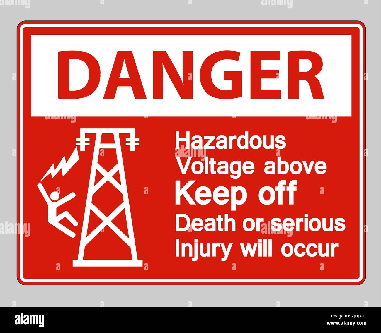 Danger Hazardous Voltage Above Keep Out Death Or Serious Injury Will ...