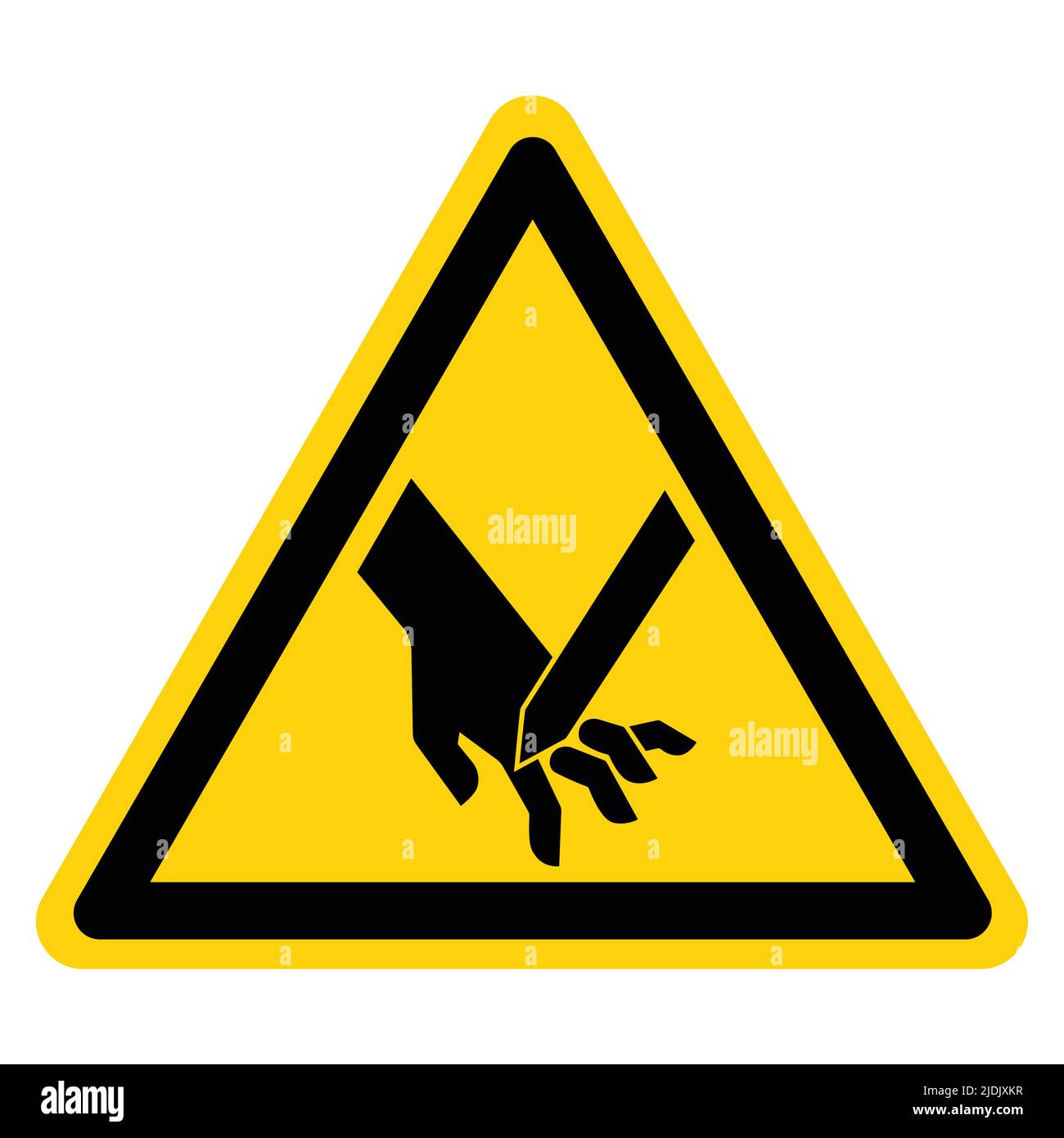 Cutting Of Fingers Angled Blade Symbol Sign Isolate On White Background ...