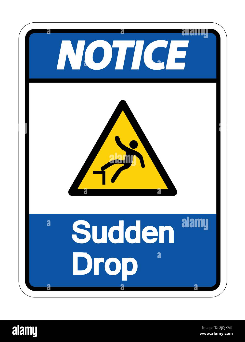 Notice Sudden Drop Symbol Sign On White Background,Vector Illustration ...