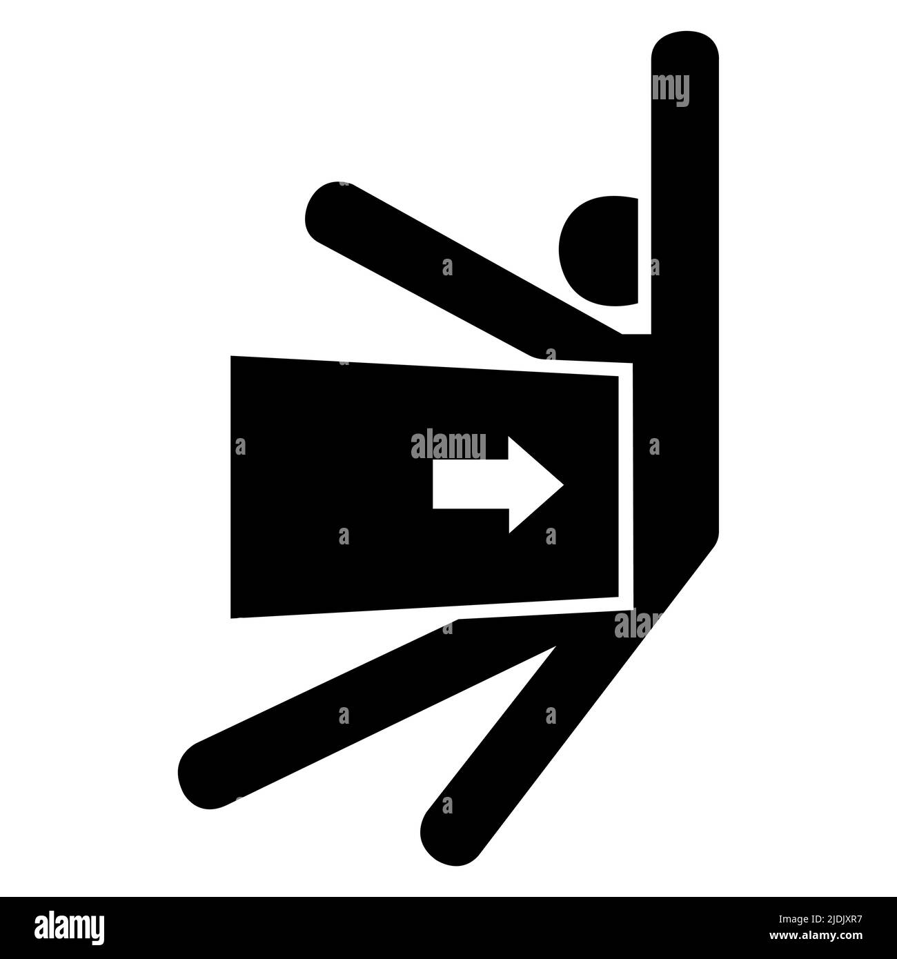 Body Crush Force From Side Symbol Sign Isolate On White Background ...