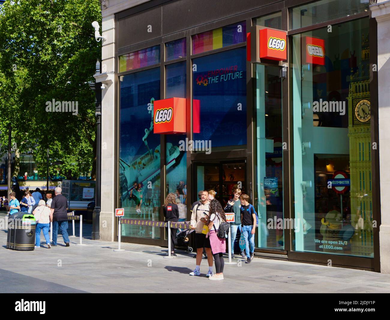 Entrance to the Lego store Leicester Square London England UK June 2022 ...