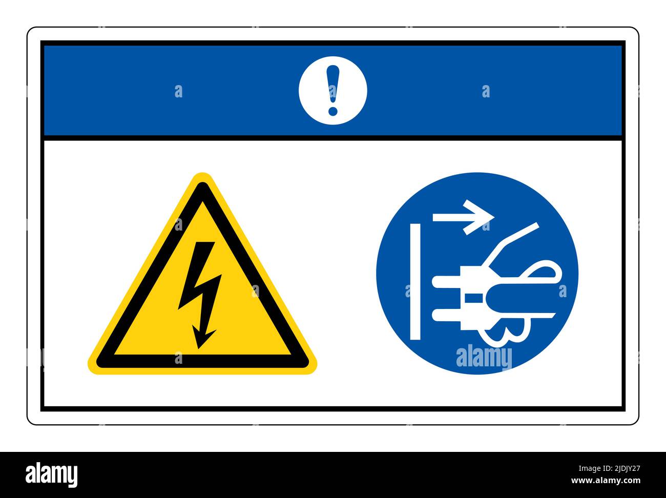 Sign For Electrical Outlet Electrical Outlet, Socket With Prohibition