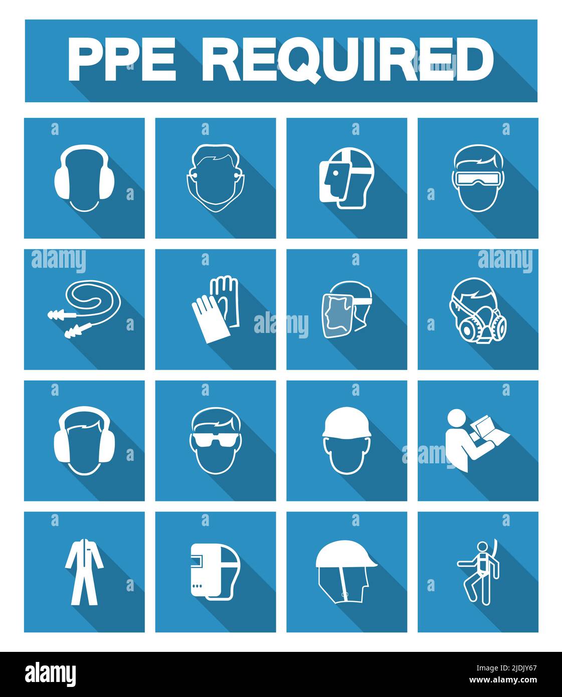 Required Personal Protective Equipment (PPE) Symbol,Safety Icon Stock ...