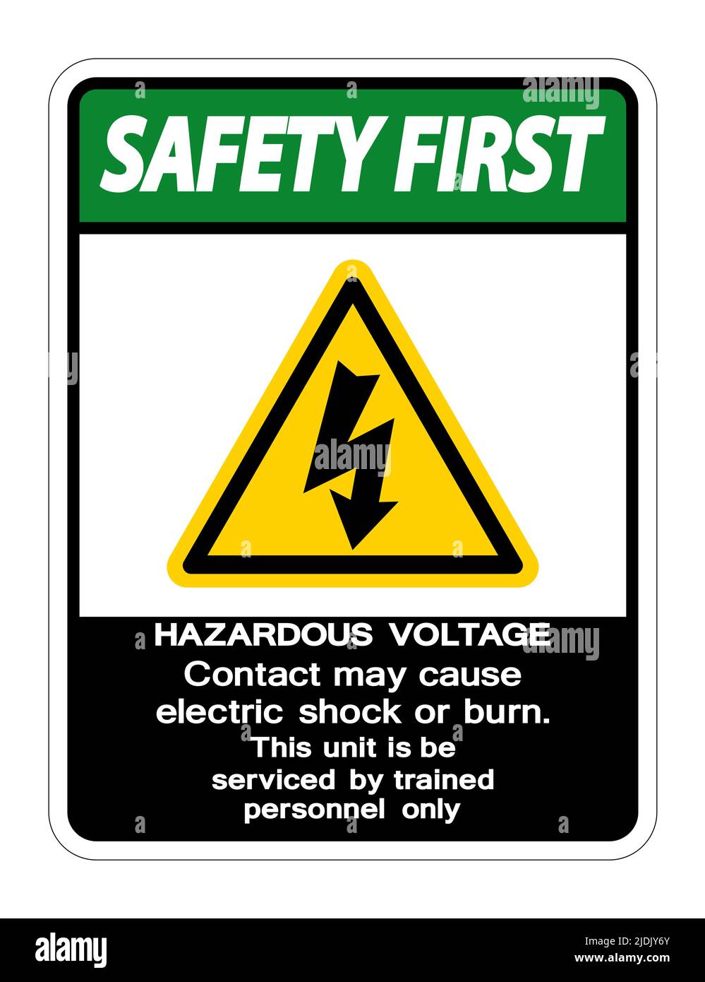 Safety first Hazardous Voltage Contact May Cause Electric Shock Or Burn ...