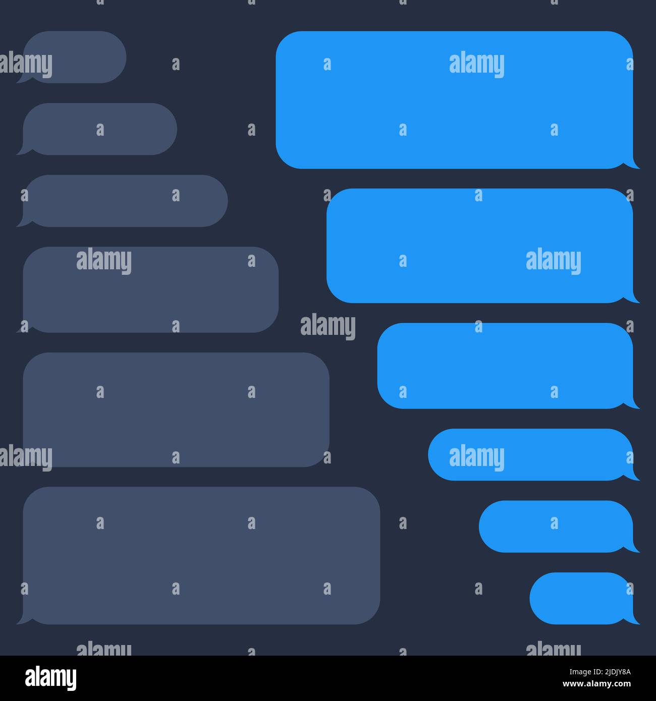Blank various message bubbles. Chat or messenger speech bubble. SMS ...