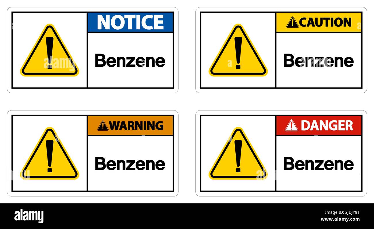 Danger Benzene Symbol Sign On White Background Stock Vector Image & Art ...