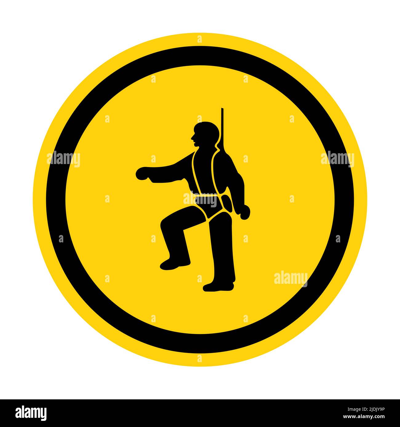 PPE Icon.Safety Harness Must Be Worn Symbols Sign Isolate On White ...