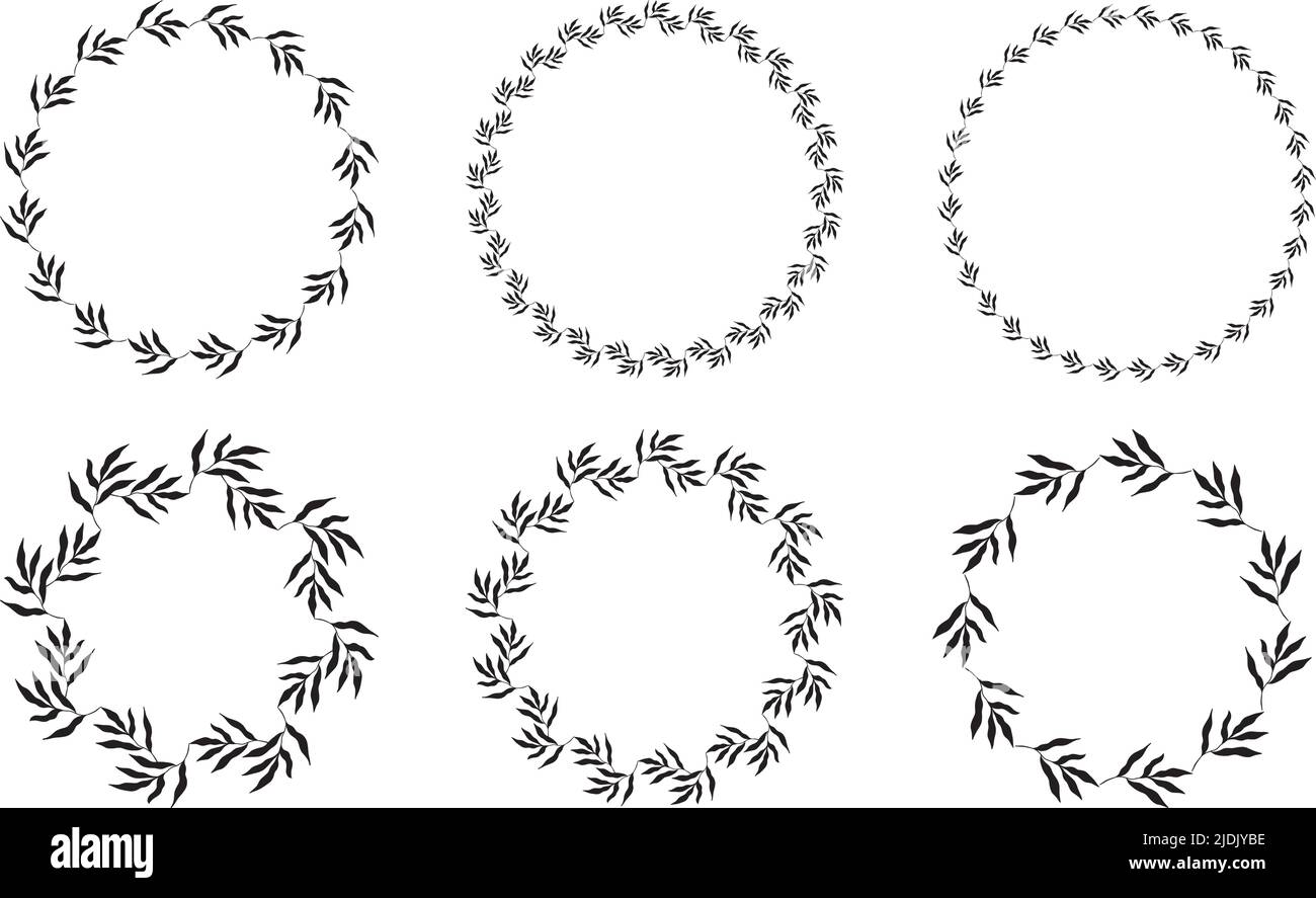 Organic greenery frames Stock Vector Images - Alamy