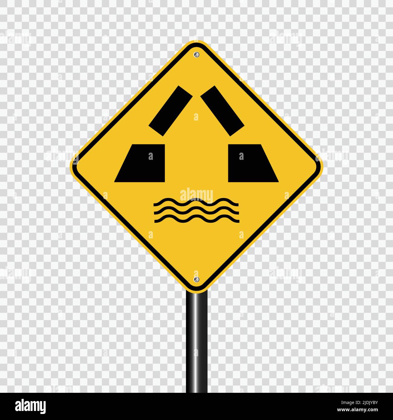 Opening bridge sign on transparent background,vector illustration Stock ...