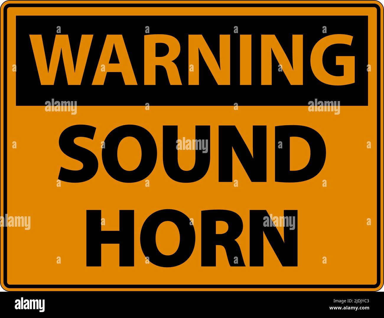 Warning Sound Horn Sign On White Background Stock Vector Image & Art ...