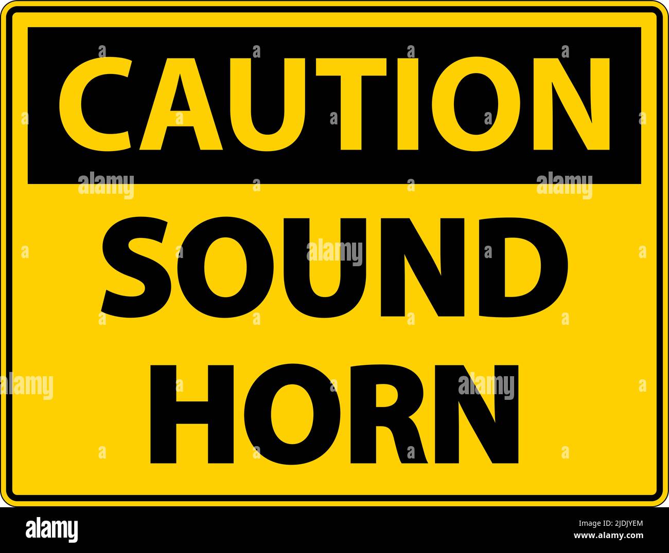 Caution Sound Horn Sign On White Background Stock Vector Image & Art ...