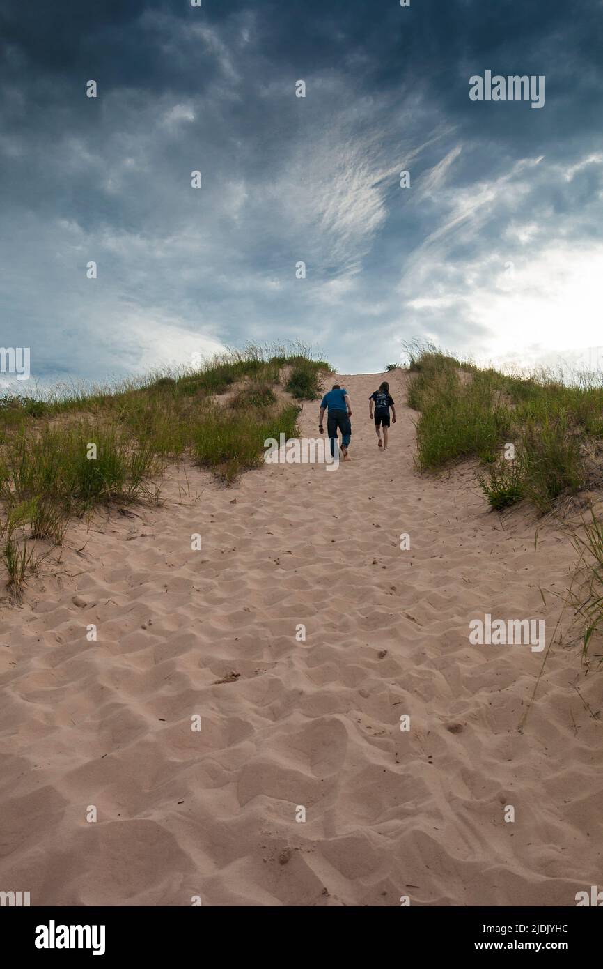 Sleeping Bear Dunes National Lakeshore in Summer, Michigan Stock Photo ...