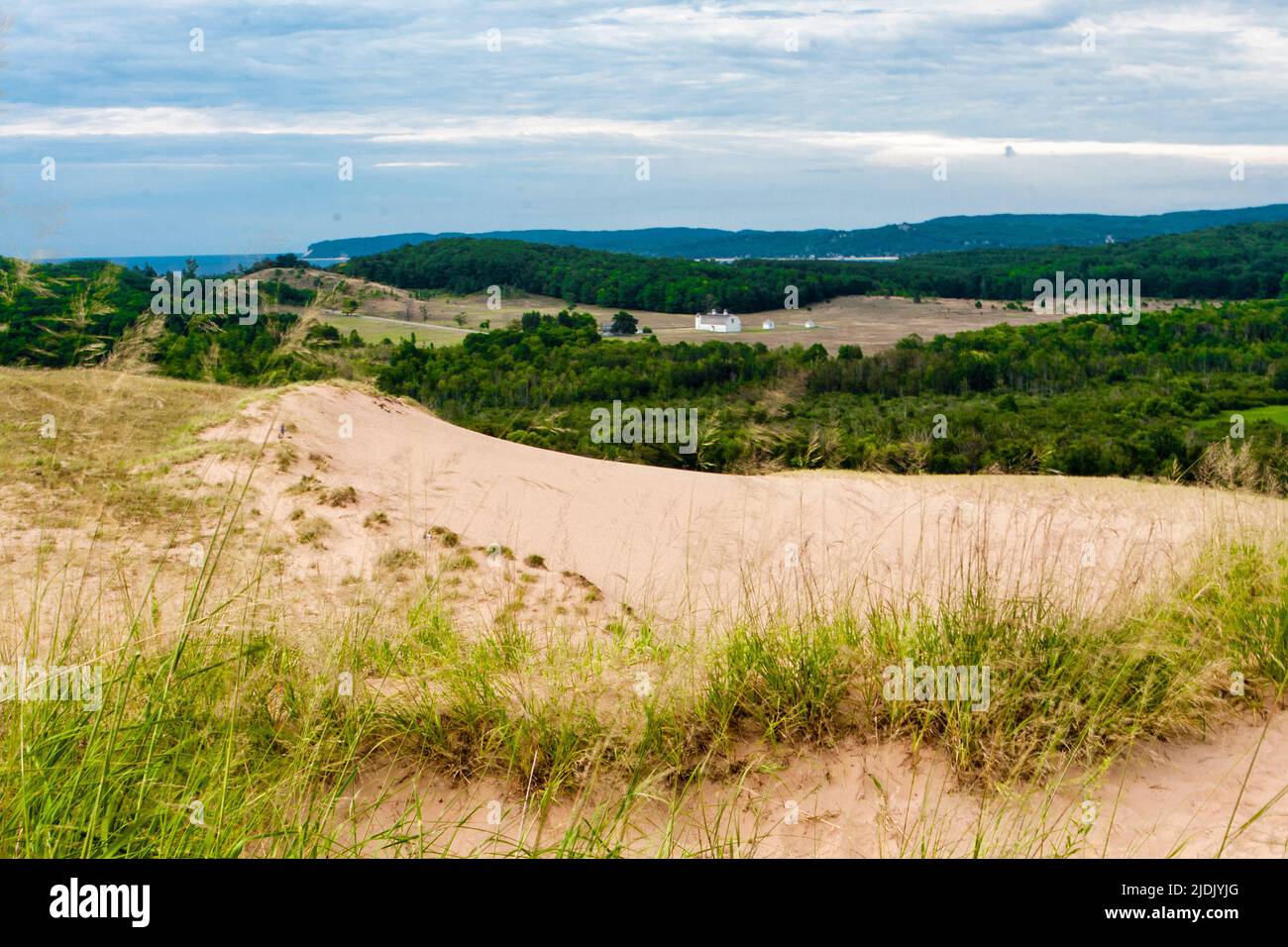 Sleeping Bear Dunes National Lakeshore in Summer, Michigan Stock Photo ...