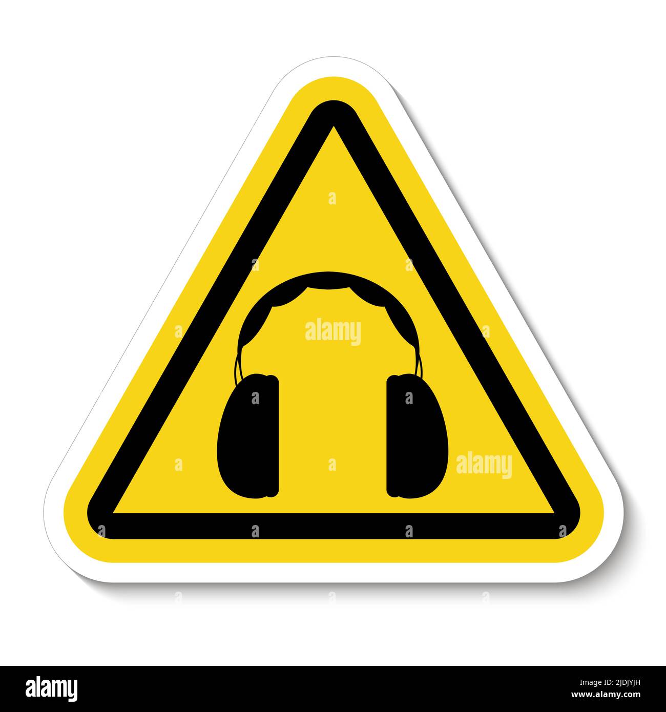 Symbol Ear Protection Required Sign Isolate On White Background,Vector ...