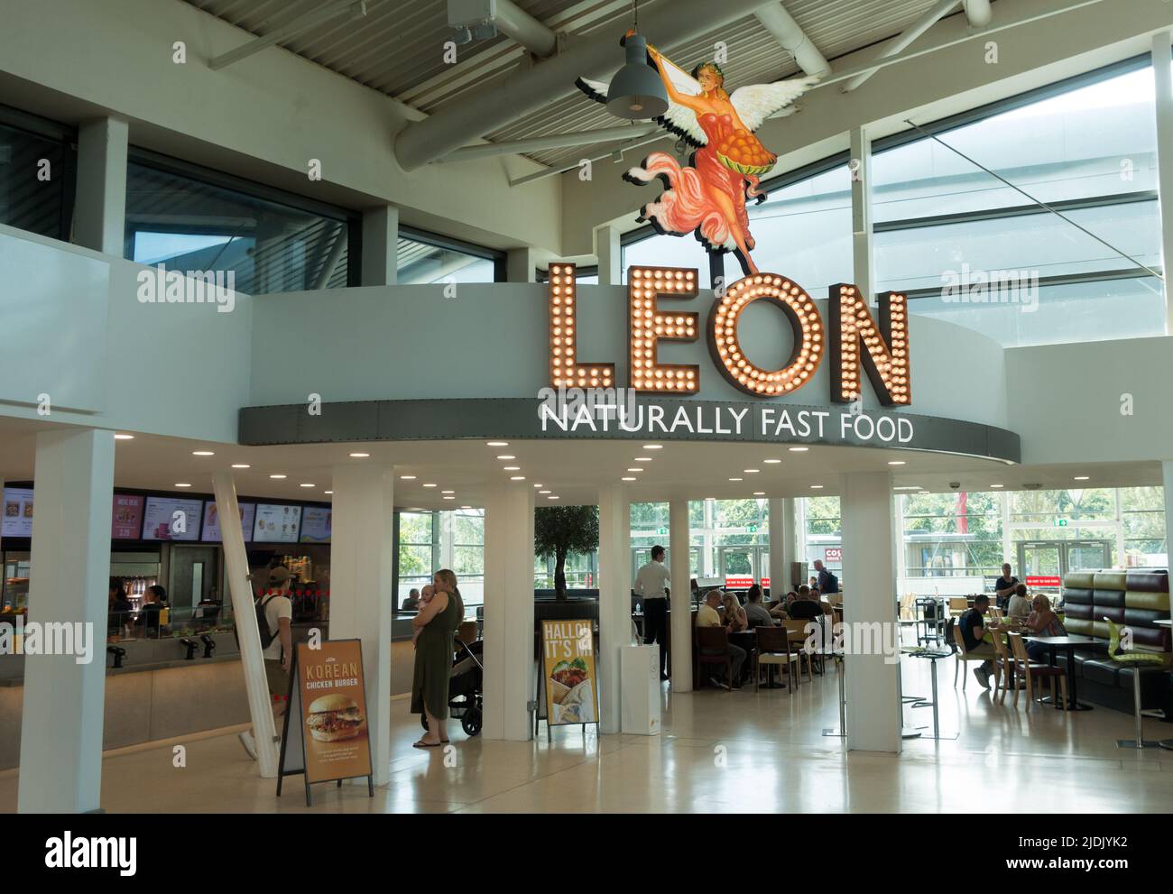 LEON naturally fast food restaurant in Motorway service station Stock ...