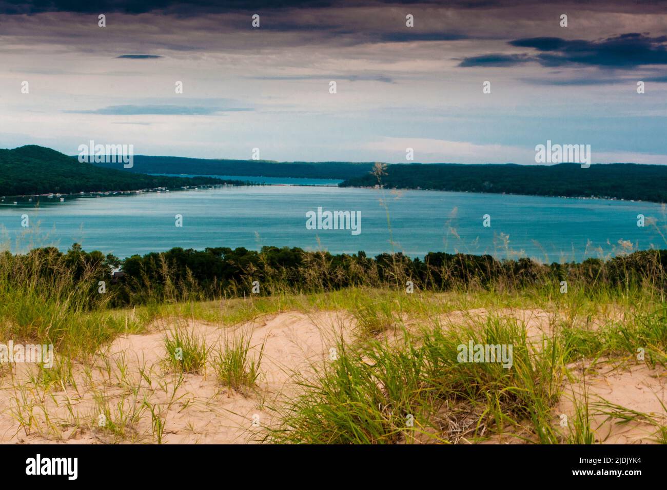 Sleeping Bear Dunes National Lakeshore in Summer, Michigan Stock Photo ...
