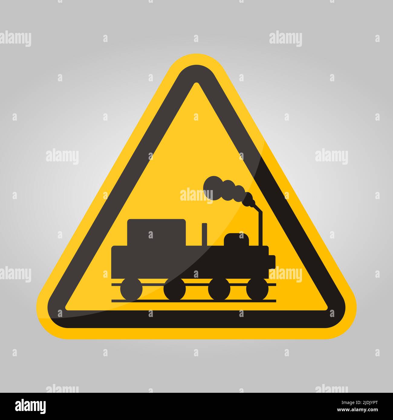Danger Beware Of Trains Symbol Sign Isolate On White Background,Vector ...