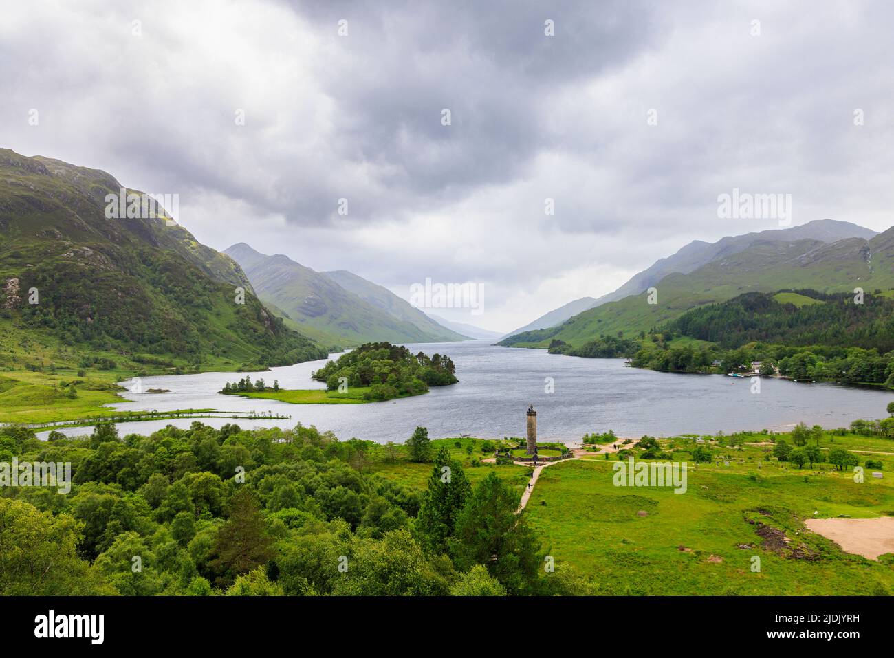 The Glenfinnan Monument and statue of the anonymous highlander marking ...