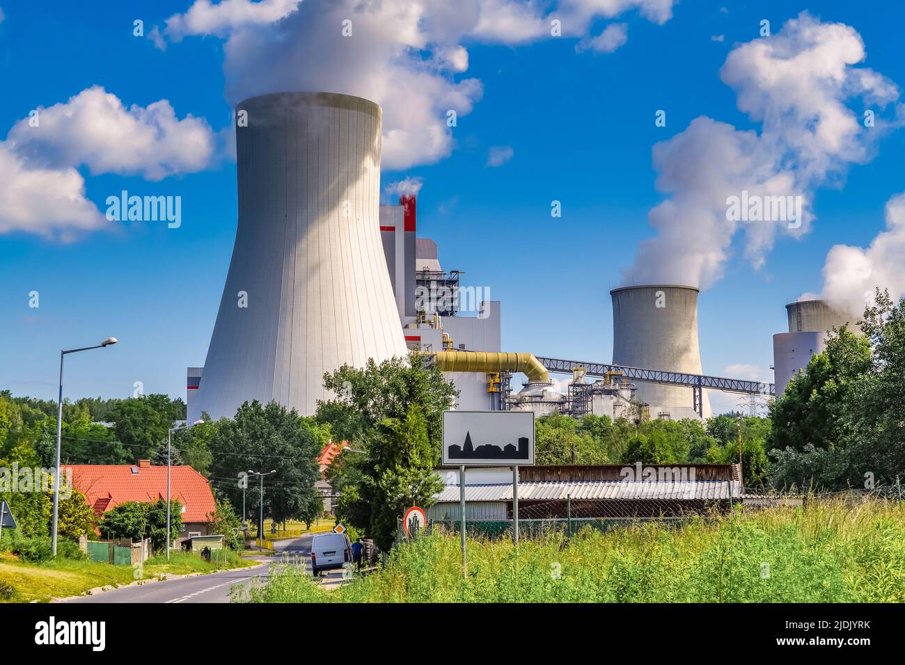 A giant modern coal power plant located in urban area Stock Photo - Alamy