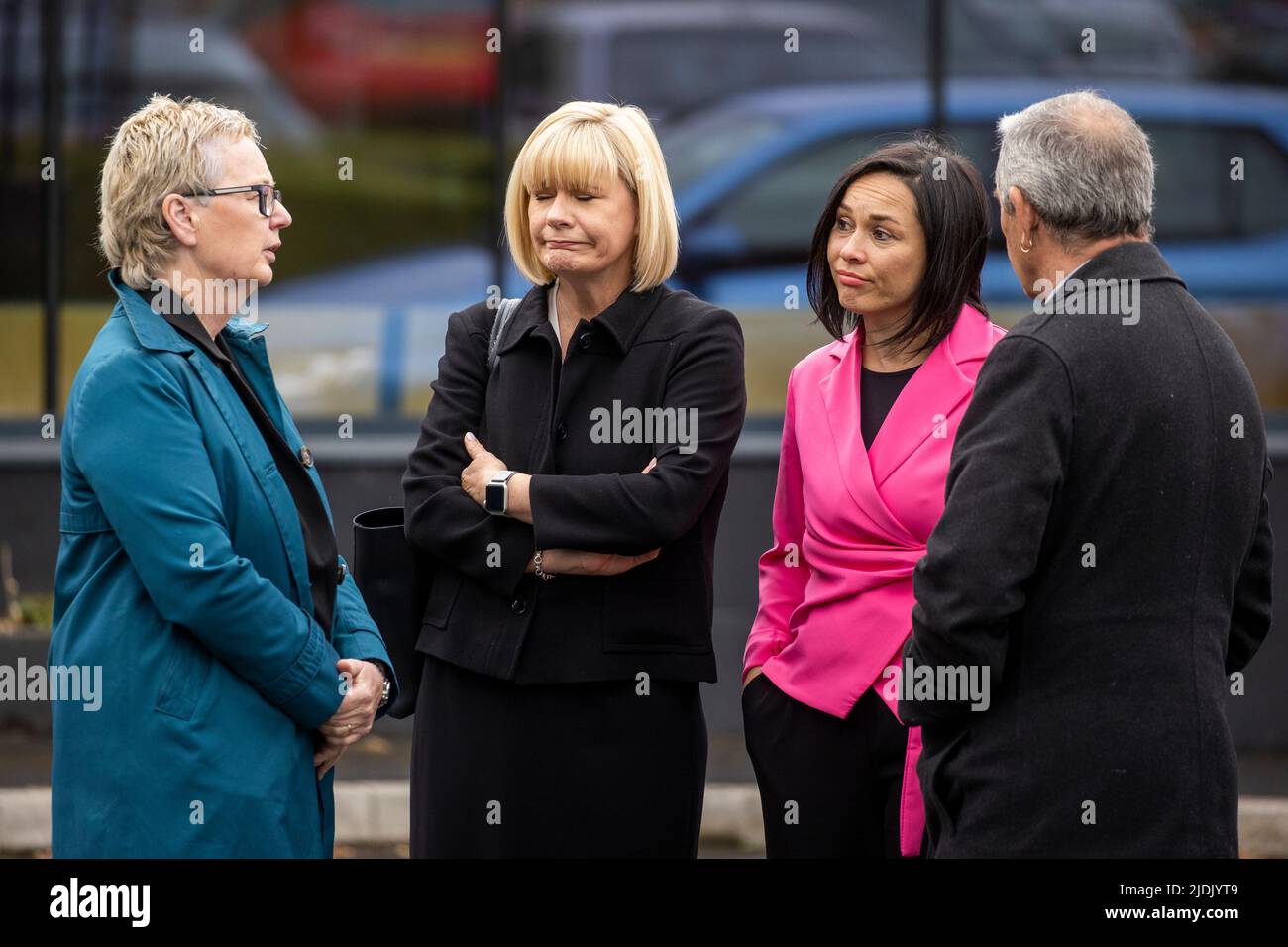 (from left) UTV News Journalist Barbara McCann, UTV Political Editor ...