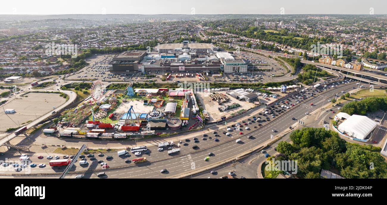 Aerial view circular residential development hi-res stock photography ...