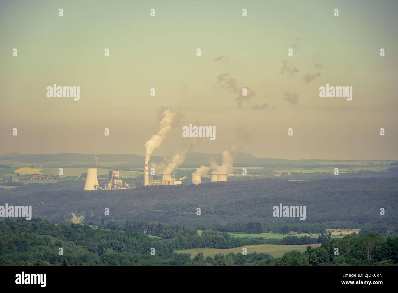 Coal energy, fossil fuel power plant in rural setting Stock Photo - Alamy