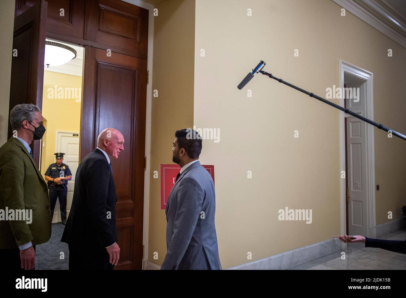 Arizona House Speaker Rusty Bowers responds to reporters as he returns ...