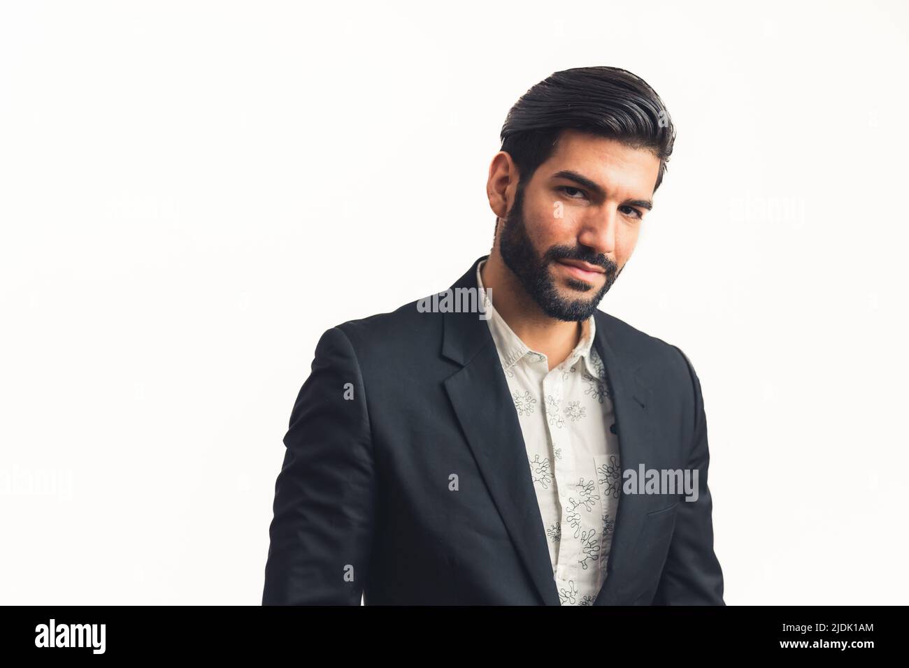 Portrait hispanic businessman celebrating success hi-res stock ...