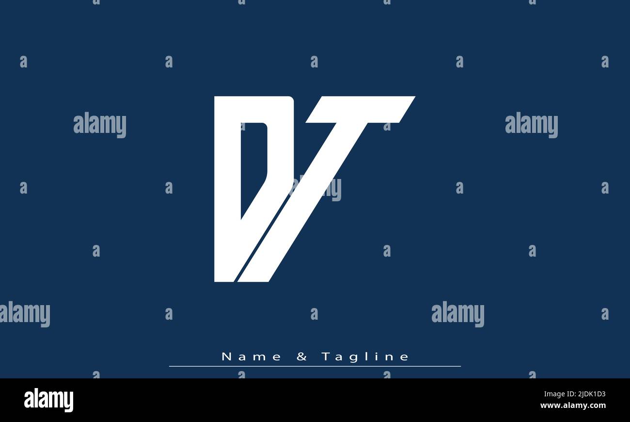 Alphabet letters Initials Monogram logo DT , TD Stock Vector Image ...