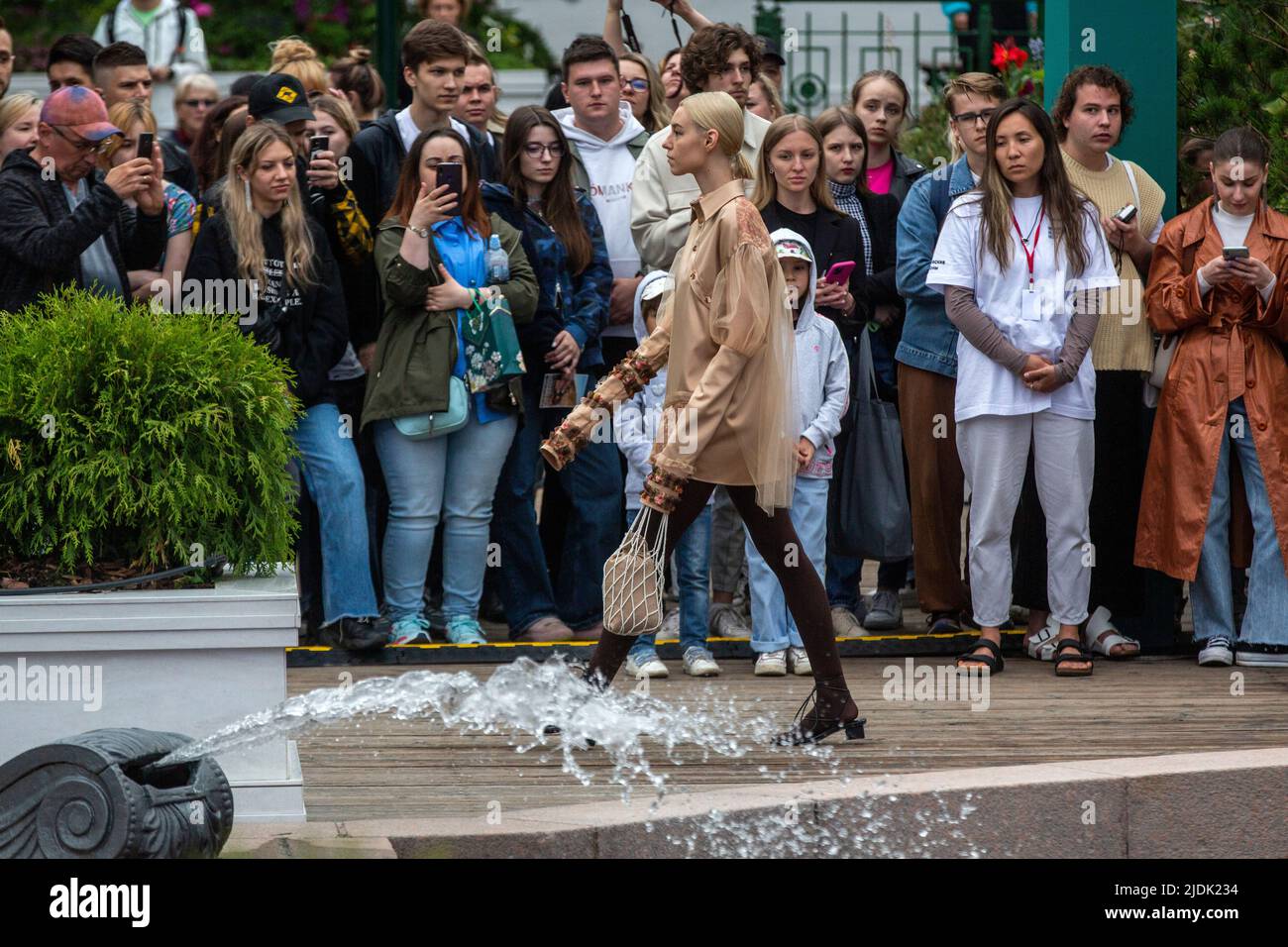 Moscow, Russia. 21st of June, 2022. Models are showing collections of ...