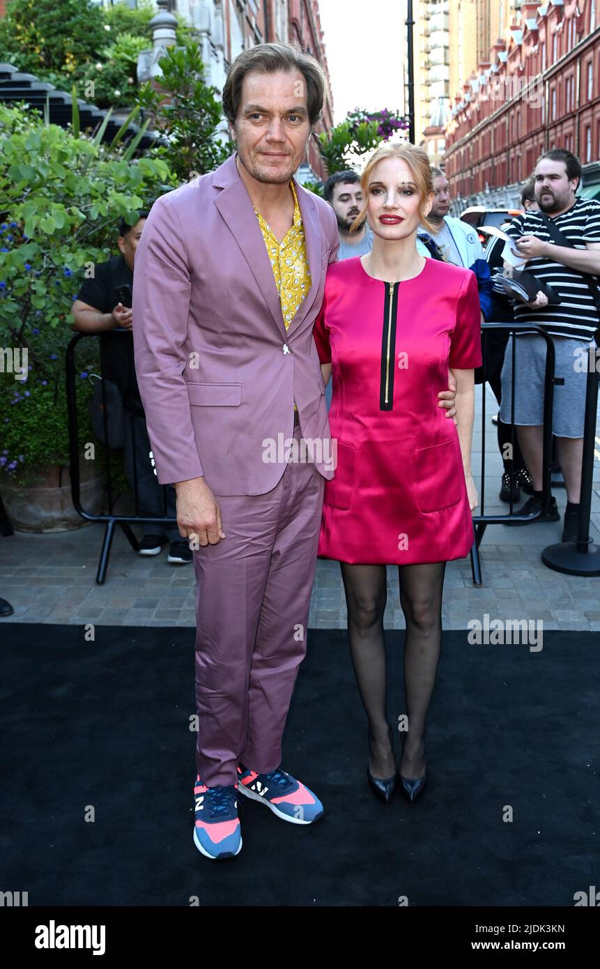June 21st, 2022. London, UK. Michael Shannon and Jessica Chastain ...