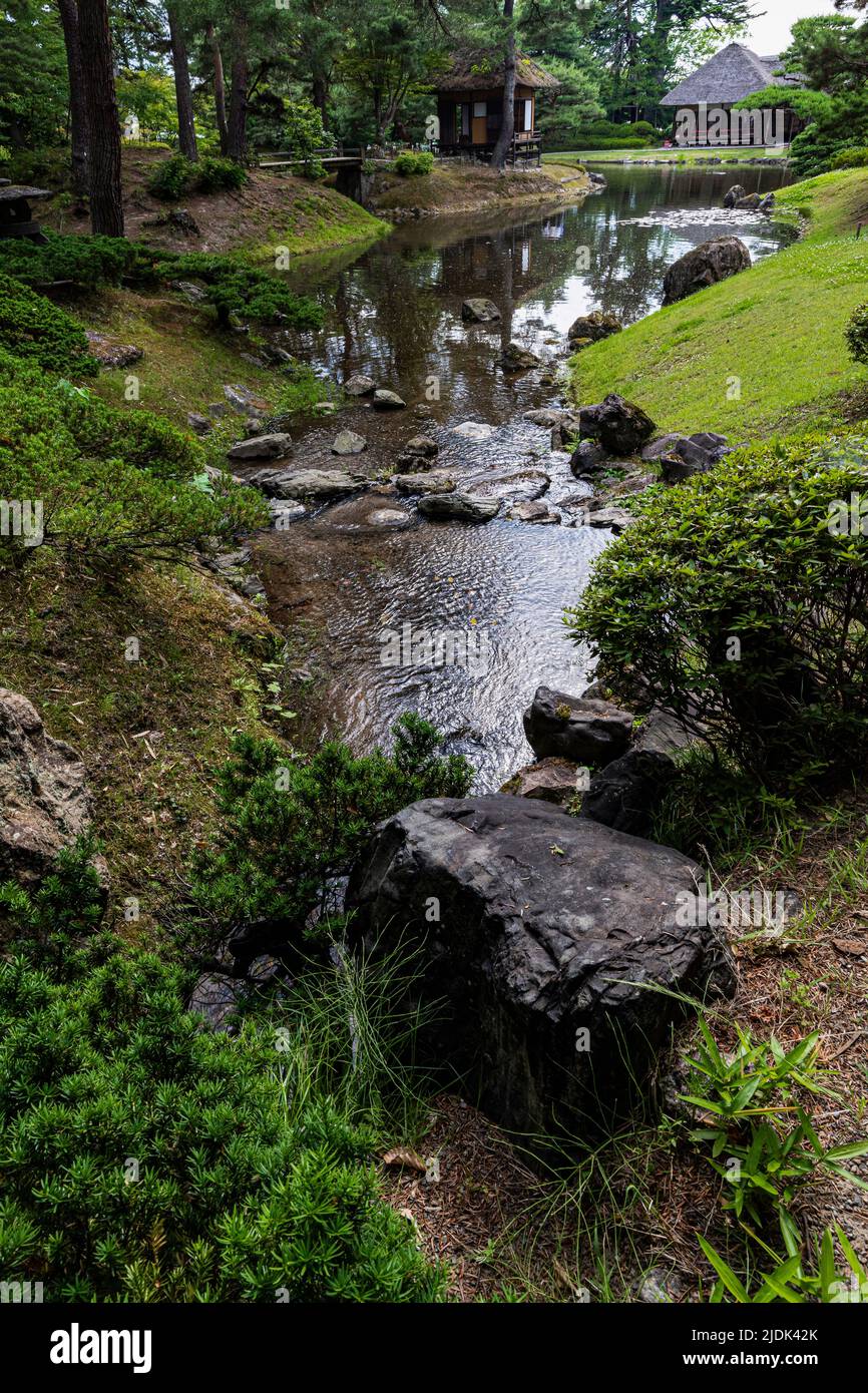 Oyakuen Garden was built by the feudal lords of Aizu - these were ...